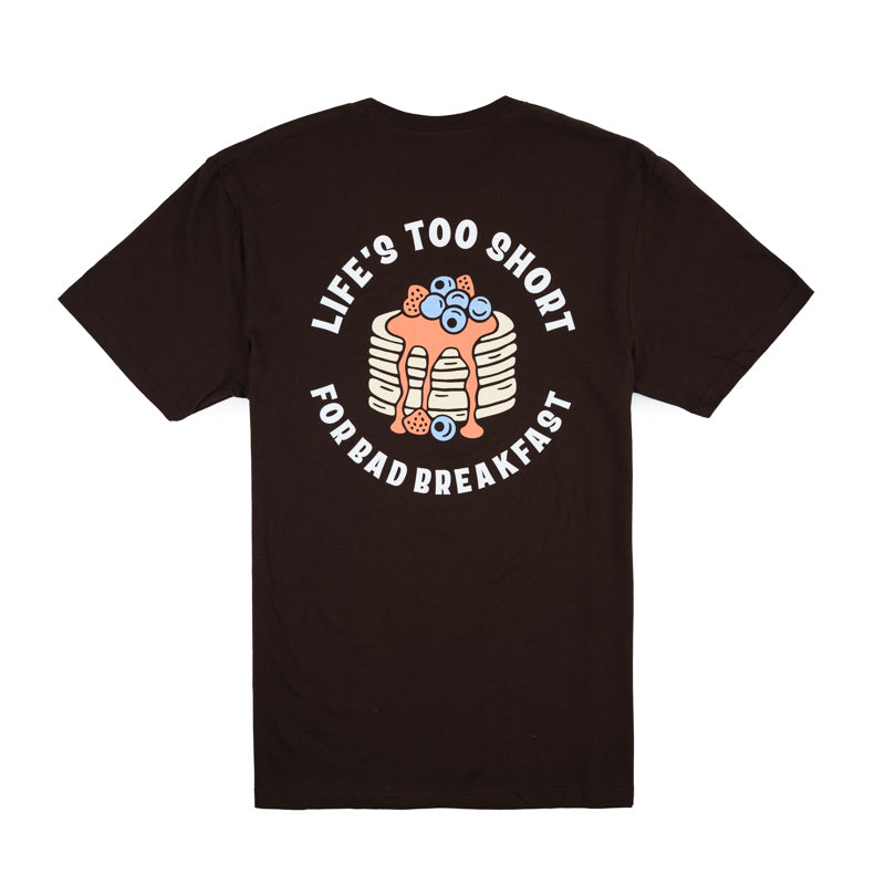 Life's Too Short Tee - Dark Chocolate – The Toasted Yolk Uniforms
